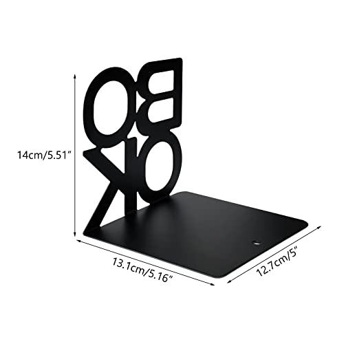 Book Ends, 4 Pieces Bookends for Shelves, Metal Book Ends Supports for Bookrack Desk,Books, Unique Appearance Design,Heavy Duty