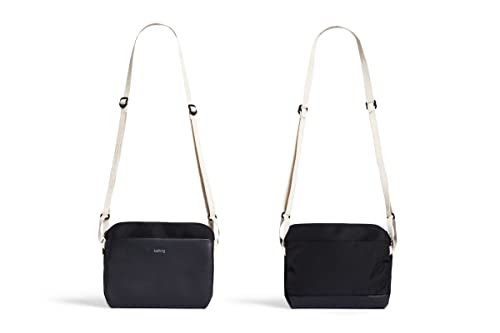 Bellroy City Pouch Plus Premium – (Slim Leather Crossbody Bag) - BlackSand