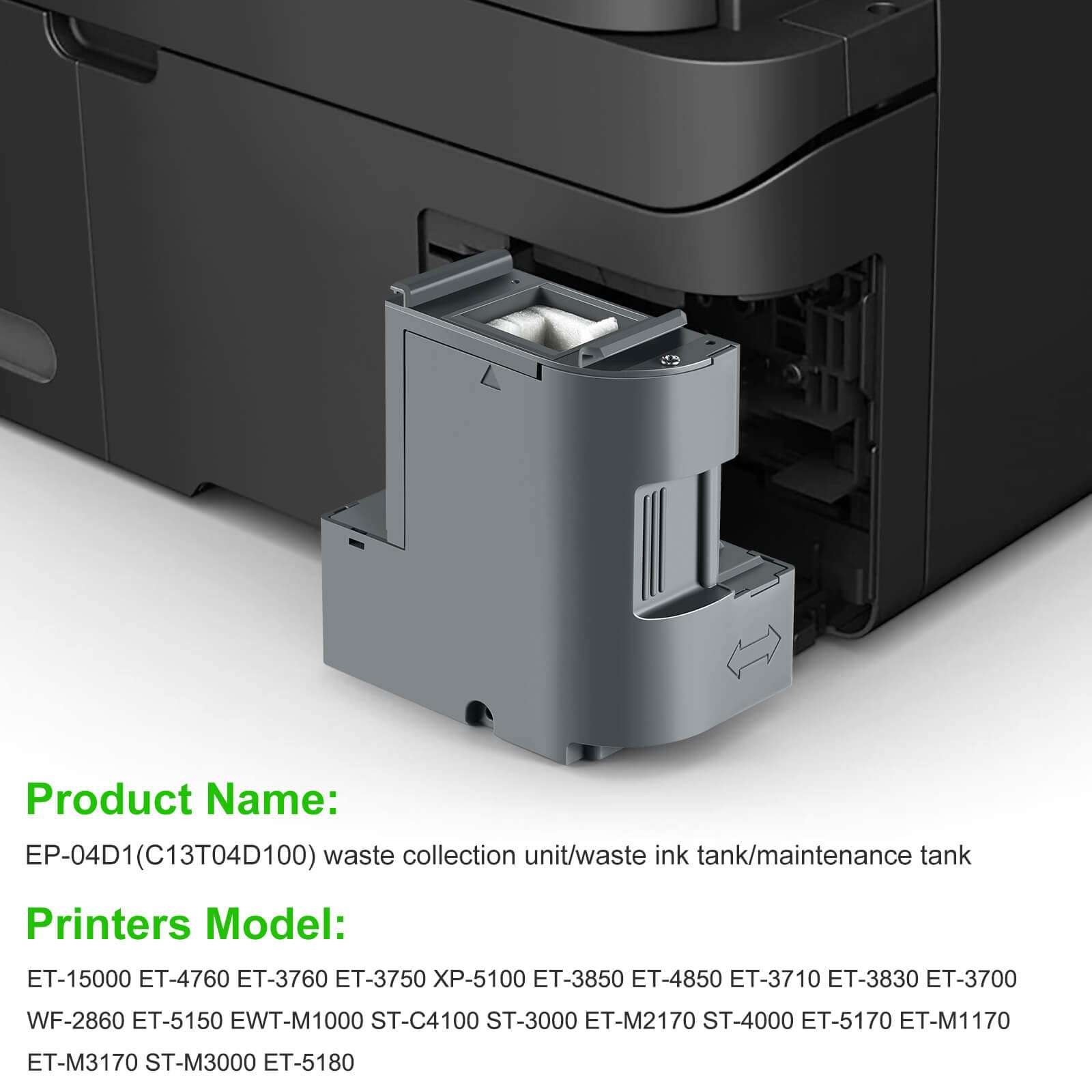 OFFICENTER T04D1 T04D100 Maintenance Box for EcoTank ET-3850 ET-3830 ET-15000 ET-3760 ET-4850 ST-4000 ST-C4100 ET-M2170 ET-5170 ET-3710 ET-4760 XP-5100 Printers