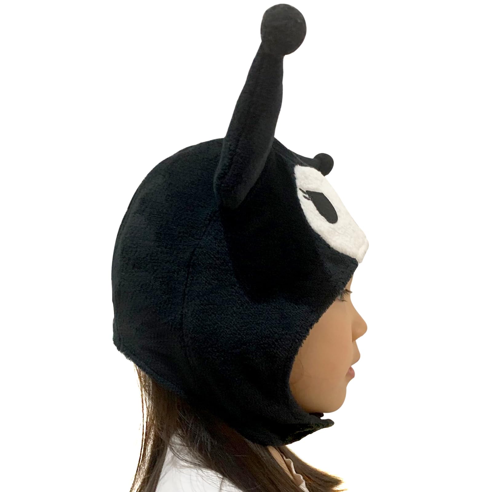 Sanrio Kuromi Fluffy Kids Beanie Cap Soft Warm Winter Head wear Black