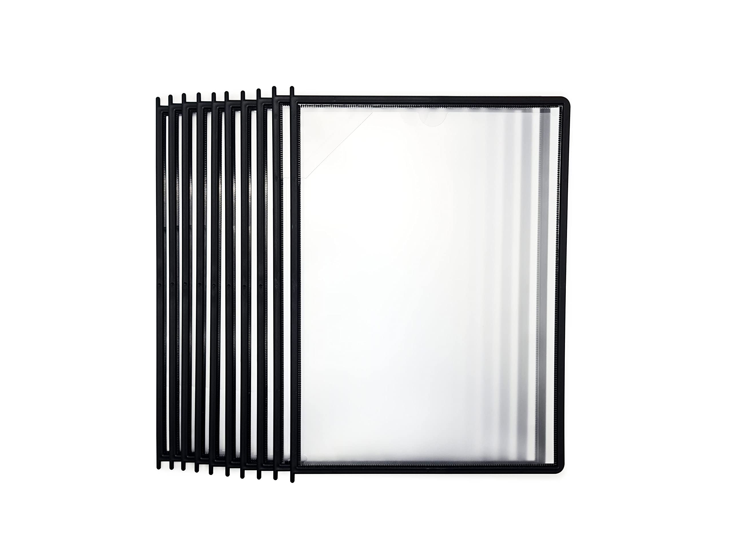 Tarifold Desktop Reference and Display System 10 Double-Sided Pockets - Black-Framed - Letter-Size - 20 Sheet Capacity (EZD771)
