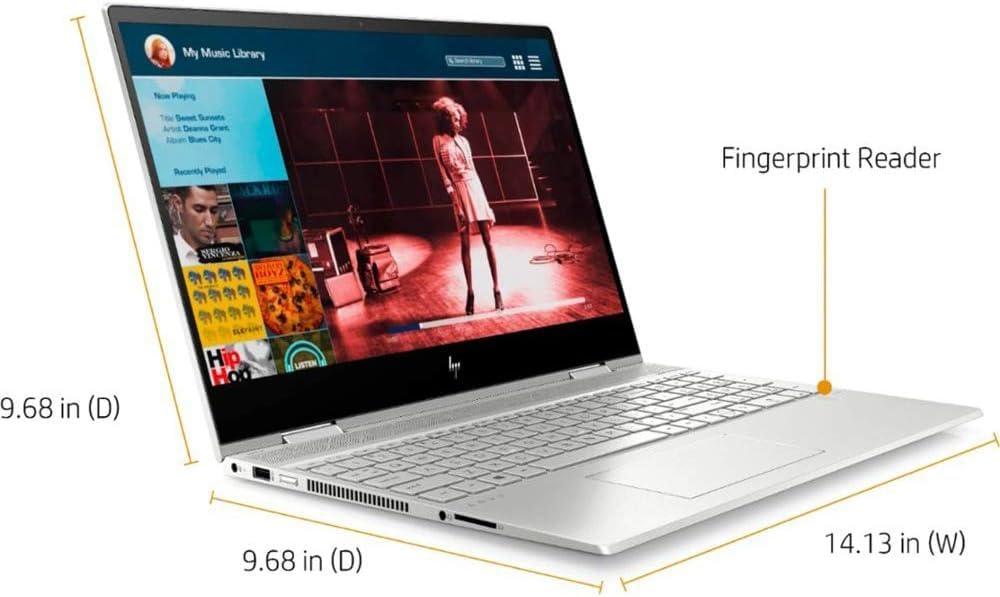 HP Envy X360 2-in-1 Touchscreen Laptop 15.6" FHD i7-10510U Business PC, 32GB RAM, 1TB SSD, Quad-Core up to 4.90 GHz, USB-C, Fingerprint, Backlight Keyboard, B&O Speakers, Webcam, Win 10
