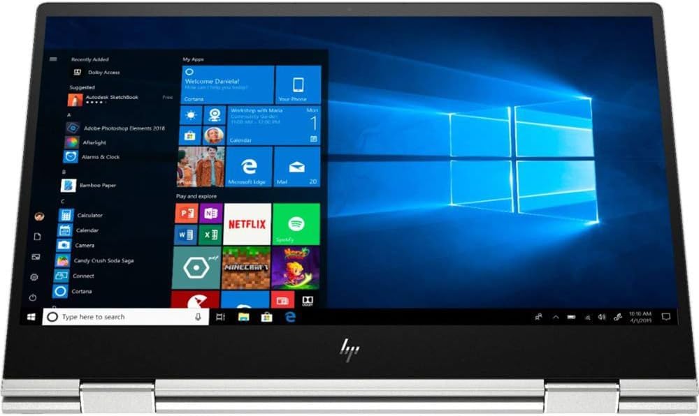 HP Envy X360 2-in-1 Touchscreen Laptop 15.6" FHD i7-10510U Business PC, 32GB RAM, 1TB SSD, Quad-Core up to 4.90 GHz, USB-C, Fingerprint, Backlight Keyboard, B&O Speakers, Webcam, Win 10