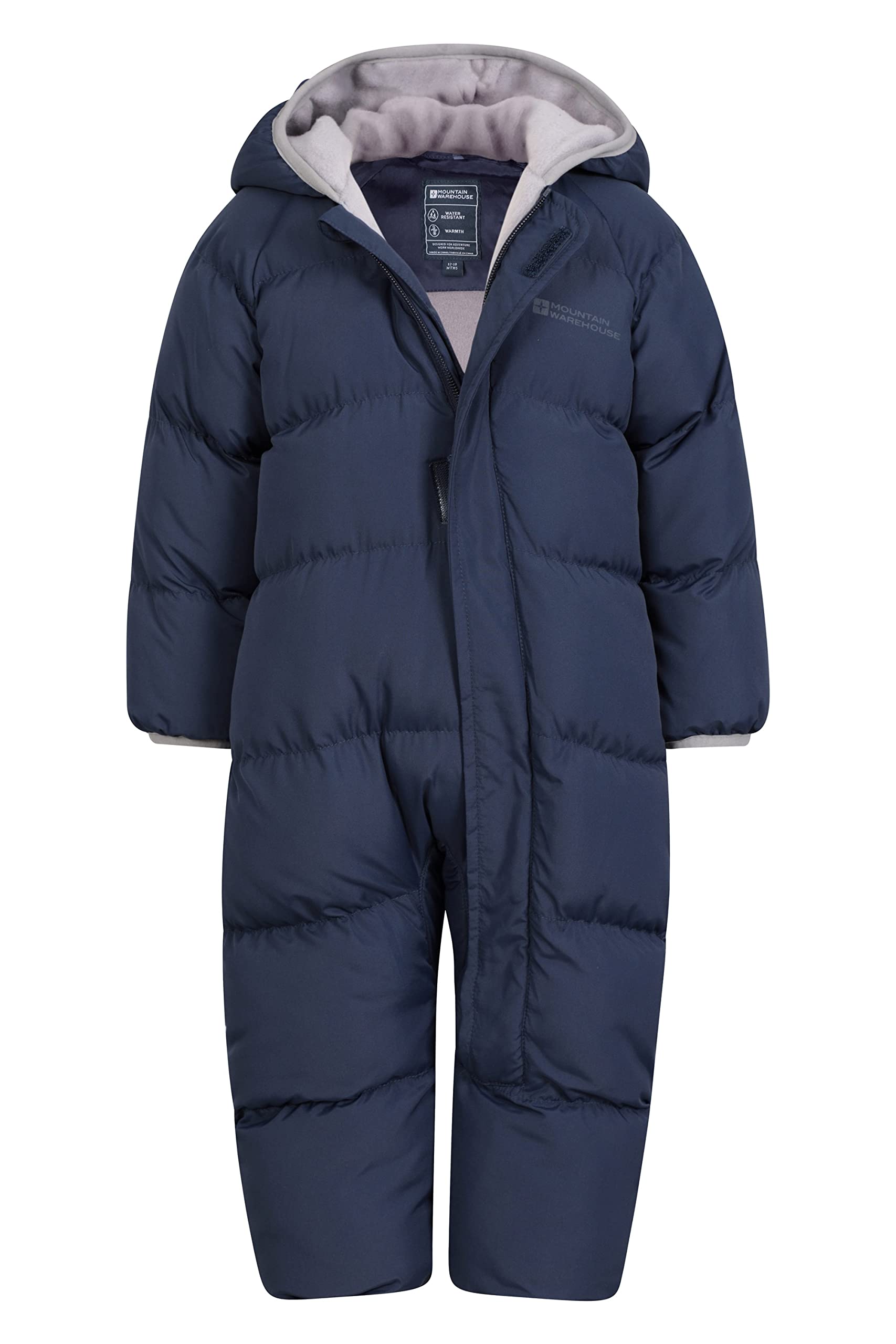 Mountain Warehouse Frosty Toddler Padded Suit - Fleece Lined Snowsuit Navy 12-18 Months