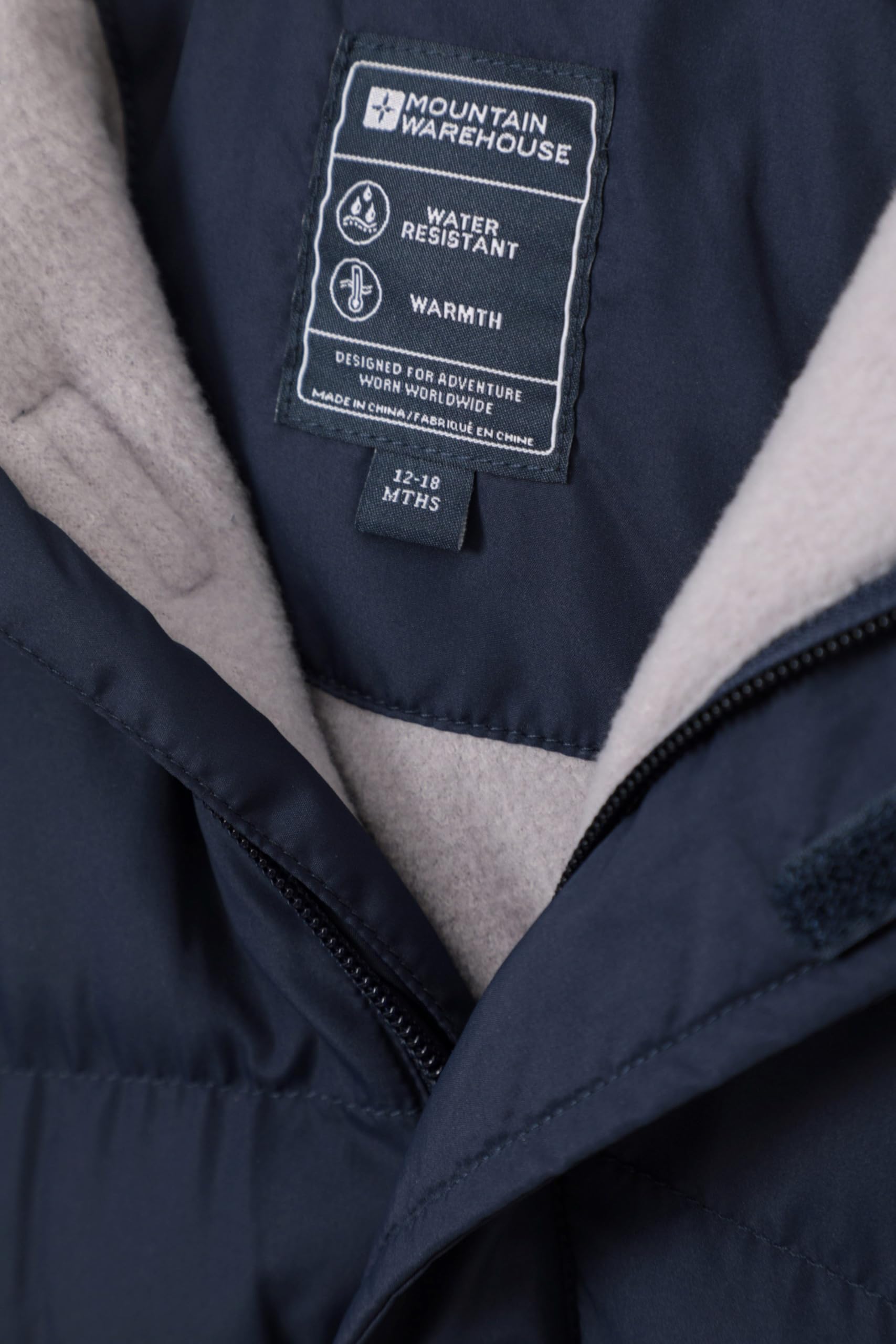 Mountain Warehouse Frosty Toddler Padded Suit - Fleece Lined Snowsuit Navy 12-18 Months