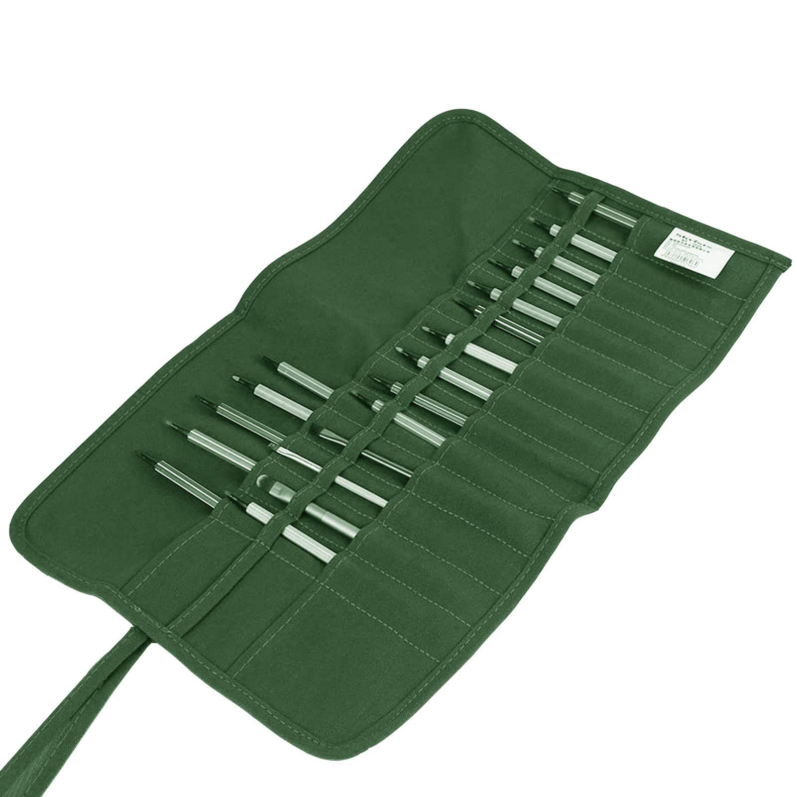 CHENJIEUS Paint Brush Foldable Bag, New 30 Hole Draw Pen Roll Up Portable Canvas Paint Brush Bag Artist Watercolor Oil Brush Case