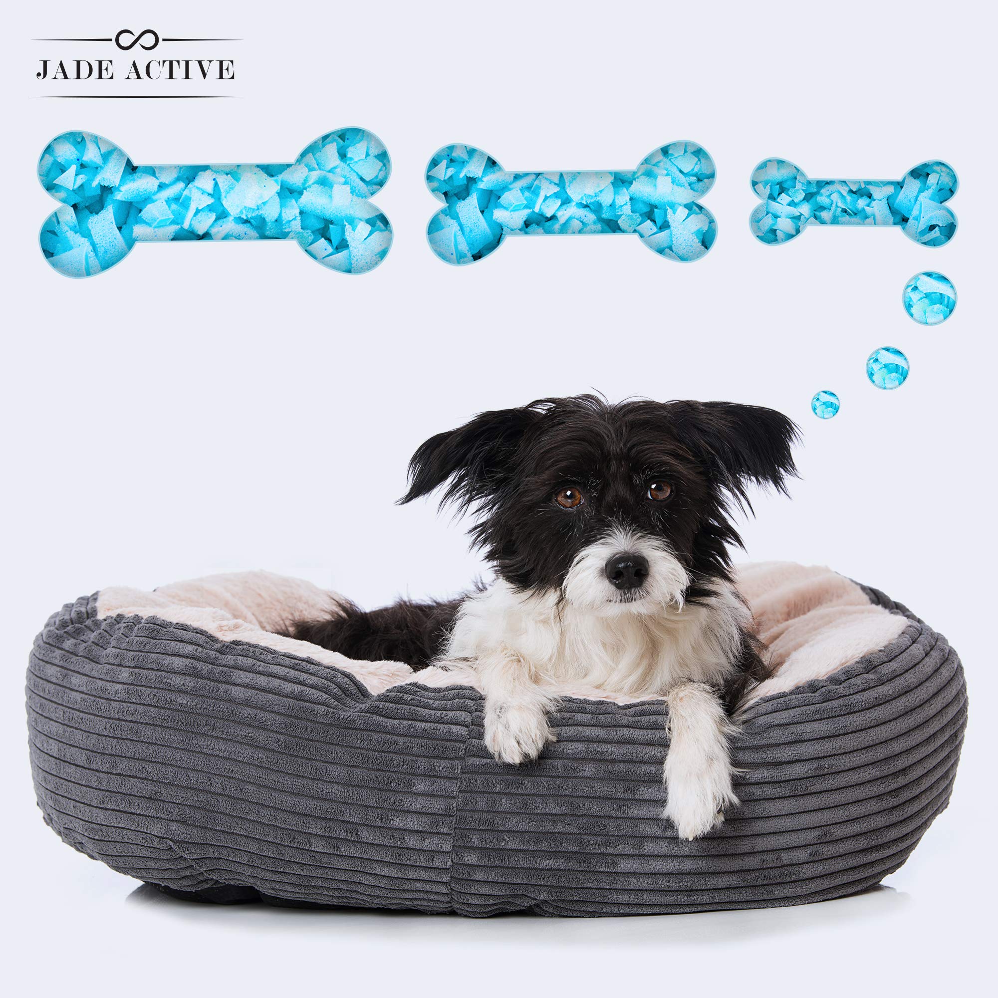 Jade Active Bean Bag Filler Foam - 5 Pound Premium Shredded Memory Foam - Easy Pillow Stuffing Foam for Dog Bed or Couch Cushion - Very Soft and Great for Stuffing