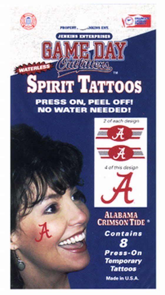NCAA Alabama Crimson Tide Tattoo Waterless