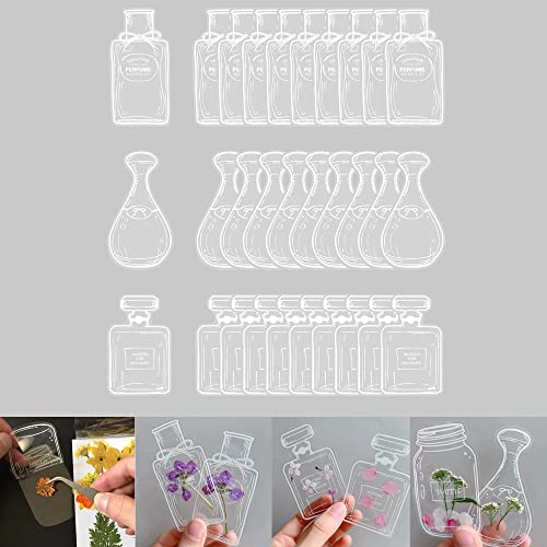 DIY Transparent Dried Flower Bookmarks, Handmade Clear Floral Bookmark, Natural Dried Flower Craft, Home School Book Reading Gift (30 Bookmarks) (SGRG-BK)