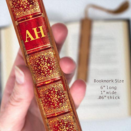 Monogrammed and Personalized (Double Sided) Wooden Bookmark - Made in USA