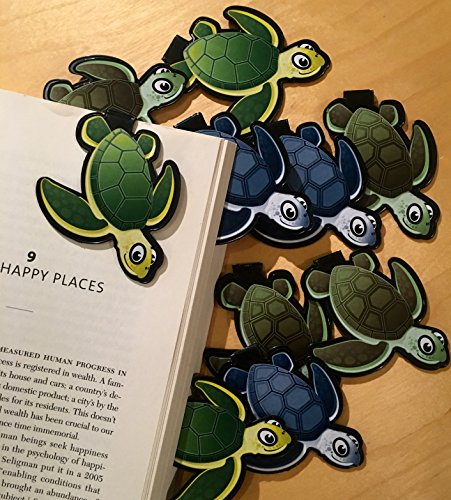 Turtle Bulk Bookmarks (Set of 10) Animal Bookmarkers for Kids Girls Boys Teens. Perfect for Gifts, Student Incentives, Birthday Party Favors, Reading Incentives, Awards and Promotions!
