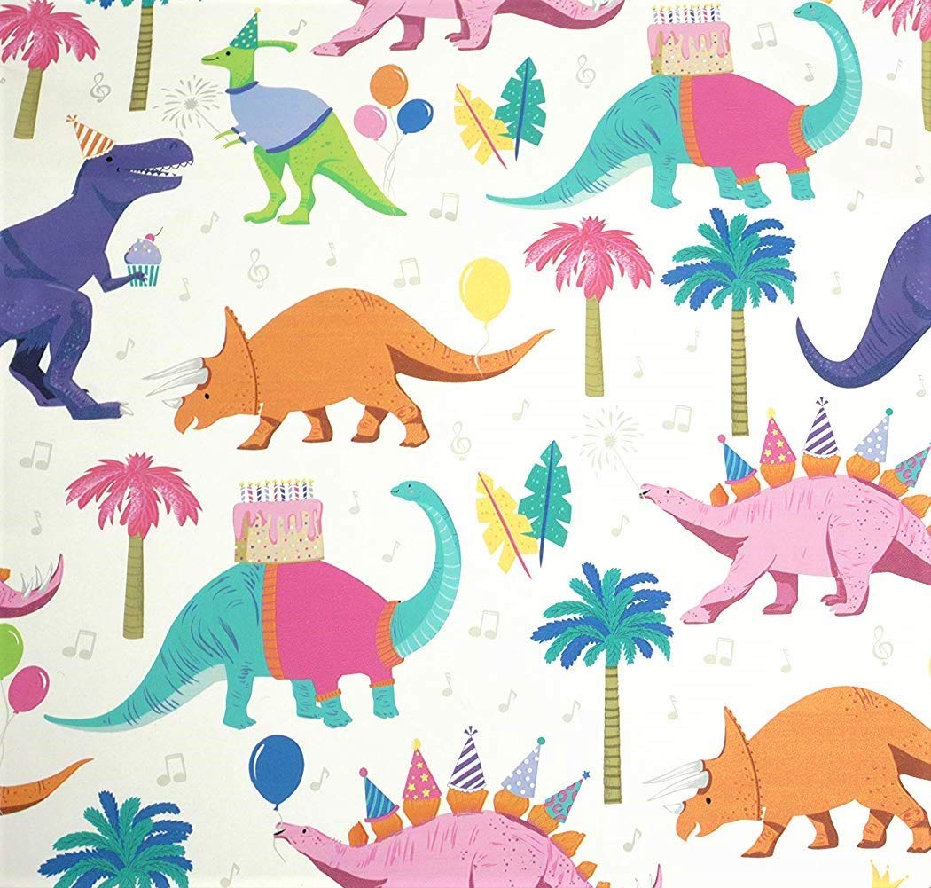 Dinosaur Party Gift Wrapping Paper Roll - 24" x 15'