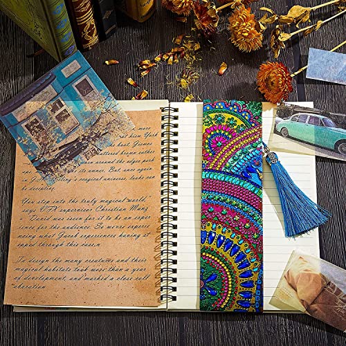 Diamond Painting Bookmarks: 5D Special Shaped Diamond Art Bookmarks,Beaded Bookmarks for Book Readers (Floral)