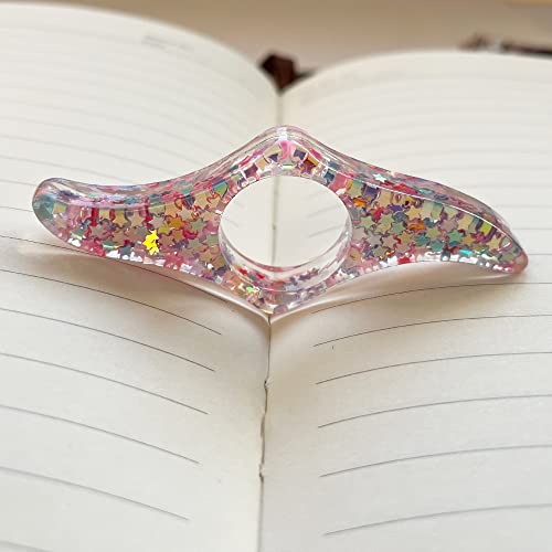 Book Page Holder,2 Pcs Resin Transparent Thumb Bookmark,Book Accessories for Reading Lovers,Book Lovers Gifts for Readers,Bookworm,Literary,Students,Teachers.