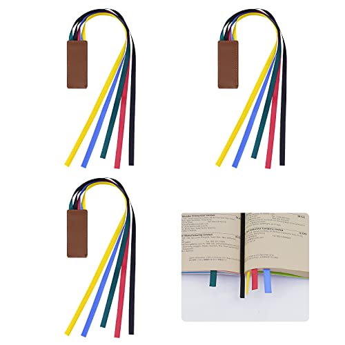 Prasacco 3 Pcs Bible Ribbon Bookmarks, Bible Verse Bookmarks Leather Bookmarks Bible Book Markers for Books Bible Accessories