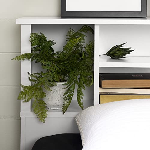 South Shore Vito Bookcase Headboard, Queen, Pure White