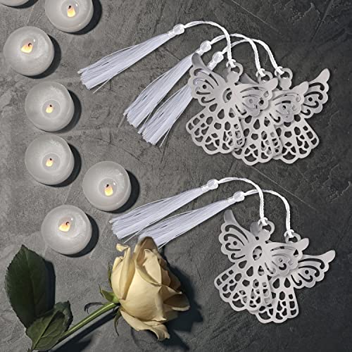 Funeral Favors Angel Bookmarks - 50 Individually Packaged Bookmarks - Celebration of Life and Memorial Gifts