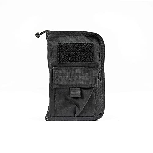 T3 Data Book Cover, Tactical Notebook Organizer Case, Heavy-Duty Document and Hiking Journal Case Black