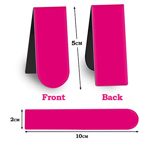 Magnetic Bookmarks,60 Pack 20 Solid Color Magnet Page Clip Small Bookmark for Book Lovers, Gift, Women, Man, Kids, Tudents, Teachers, School, Home, Office, Reading Supplies(2 x 0.8 inch)
