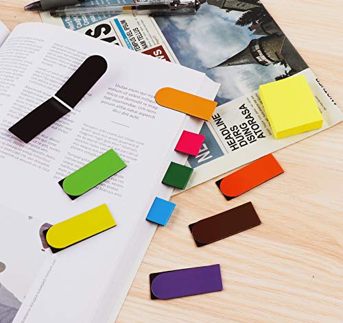 Magnetic Bookmarks,60 Pack 20 Solid Color Magnet Page Clip Small Bookmark for Book Lovers, Gift, Women, Man, Kids, Tudents, Teachers, School, Home, Office, Reading Supplies(2 x 0.8 inch)