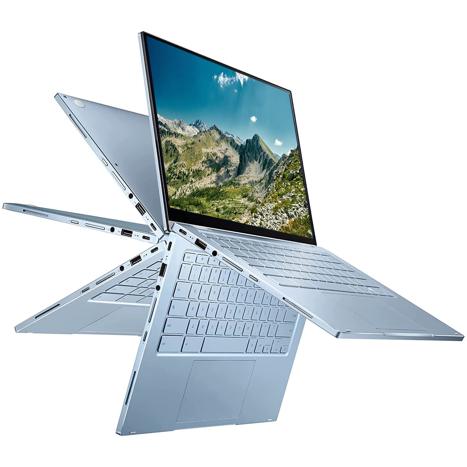 Asus 2022 Chromebook Flip 14'' FHD 2-in-1 Touchscreen Convertible Laptop Computer for Home and Student, Intel Core M3-8100Y, 8GB RAM 64GB eMMC + 128GB SD Card, HD Graphic, Webcam, Chrome OS