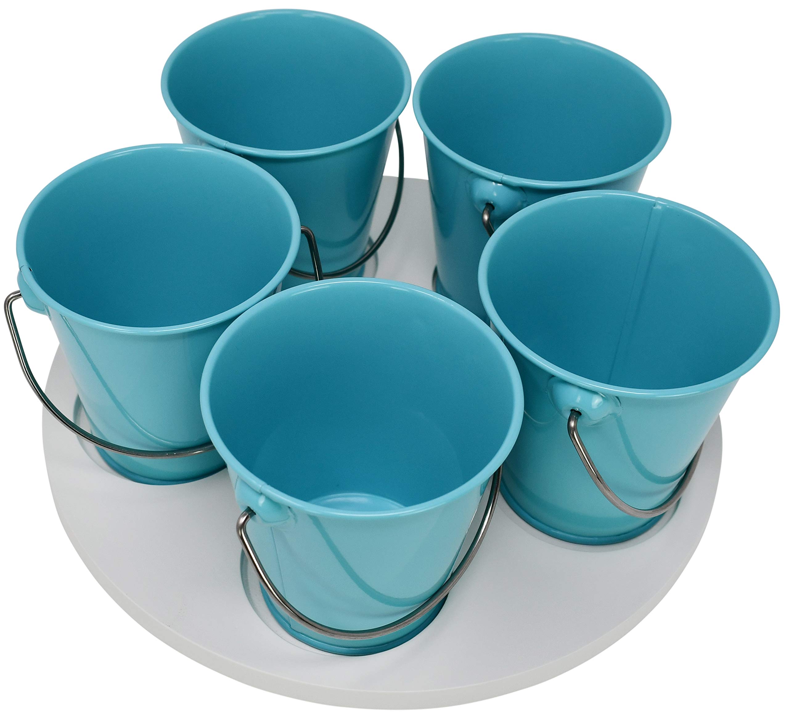 Craft Storage Turntable by Modern Retro - The Lazy Susan Art Craft Organizer Storage Bins - Organizers & Storage Containers for Crafts, Scissors, Kids Crayon Organizer Caddy! (Aqua)