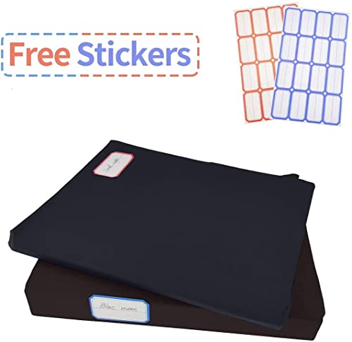 2 Pack Stretchable Book Sleeve Covers, for Paperbacks Hardcover Textbooks up to 9" x 12", Office Supplies with Free Sticker Labels (2 Pack, Rose Red + Pink)