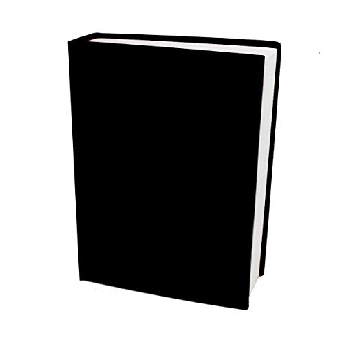Black Stretchable Jumbo Book Sleeve Covers, Washable Durable Reusable Book Protector fits Hardcover Textbooks up to 9" X 12" Office Supply with Free Sticker Labels (1 Pack, Black)