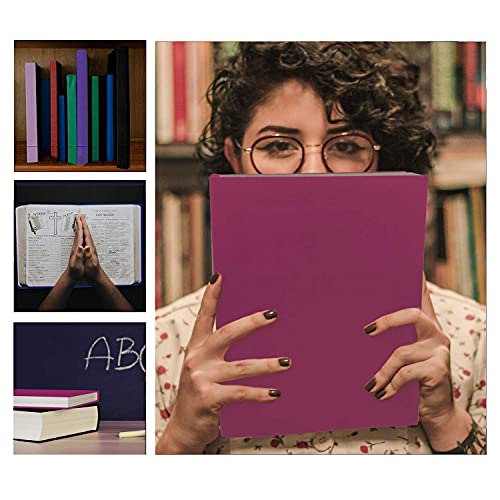 Black Stretchable Jumbo Book Sleeve Covers, Washable Durable Reusable Book Protector fits Hardcover Textbooks up to 9" X 12" Office Supply with Free Sticker Labels (1 Pack, Black)