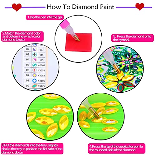 2 Pcs Diamond Painting Tassels Bookmarks Art 5D DIY Rose & Peacock Gem Dotz Rhinestone Kits Leather Bookmark for Graduation Anniversary Birthday Christmas Kids Adults Beginners