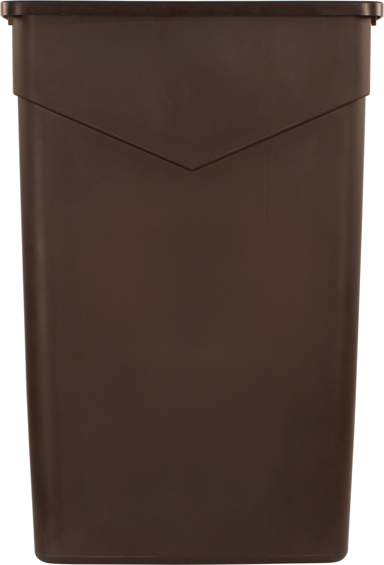Carlisle FoodService Products 34202369 TrimLine Polyethylene Waste Container, 23 Gallon Capacity, 20" Length x 11" Width x 29.88" Height, Dark Brown (Case of 4)