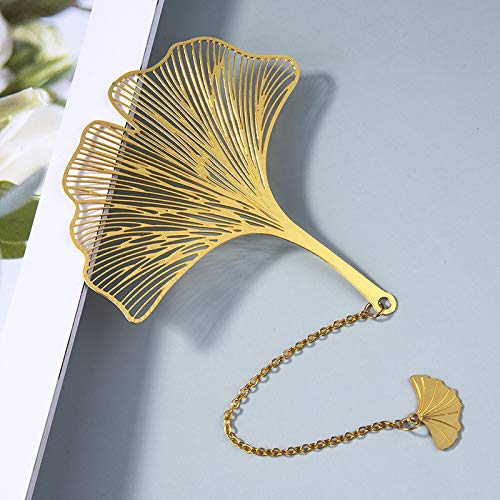 4 Pack Metal Bookmarks with Chain, Golden Hollow Bookmark for Book Lovers, Writers, Readers, Children, Teens, Men, Women, Adults