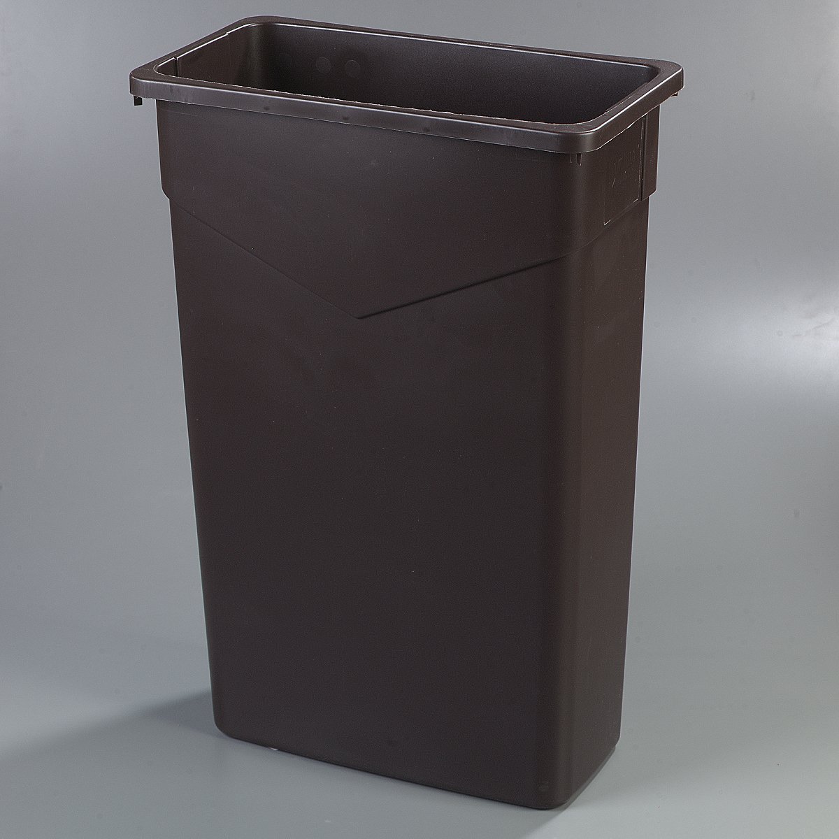 Carlisle FoodService Products 34202369 TrimLine Polyethylene Waste Container, 23 Gallon Capacity, 20" Length x 11" Width x 29.88" Height, Dark Brown (Case of 4)