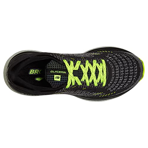 Brooks Women's Glycerin 19 Neutral Running Shoe - Black/Nightlife/Spa Blue - 11