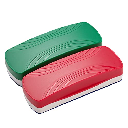 Ddaowanx Whiteboard Eraser, Magnetic Dry Erase Eraser, Glass Board Eraser,School and Office Supplies, Pack of 2 (Green)