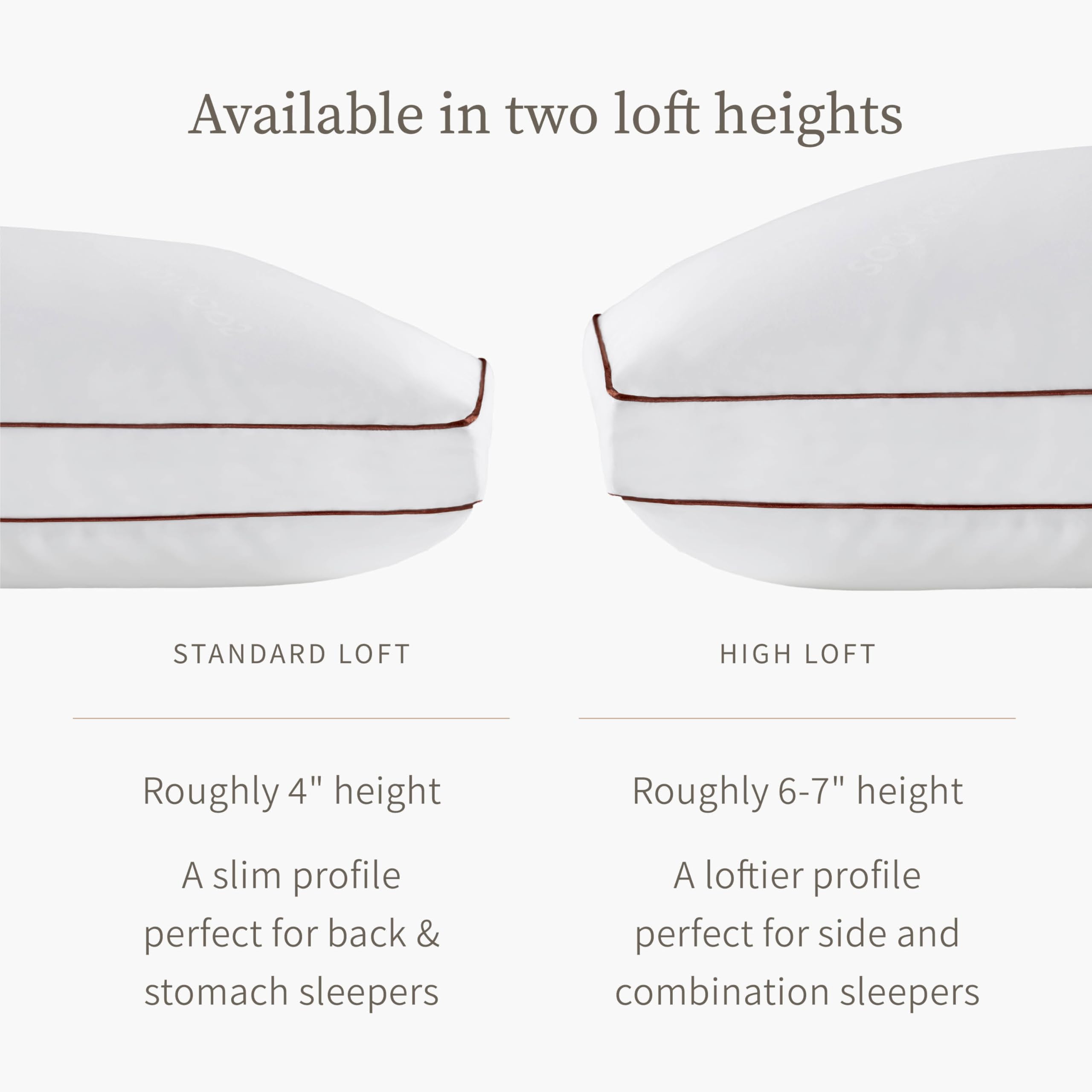 Saatva Latex Pillow - High Loft (6" - 7β) - Hypoallergenic Pillow with Shredded Latex Core - Breathable - Machine Washable Organic Cotton Cover - Queen (28"x16") 1 Pack