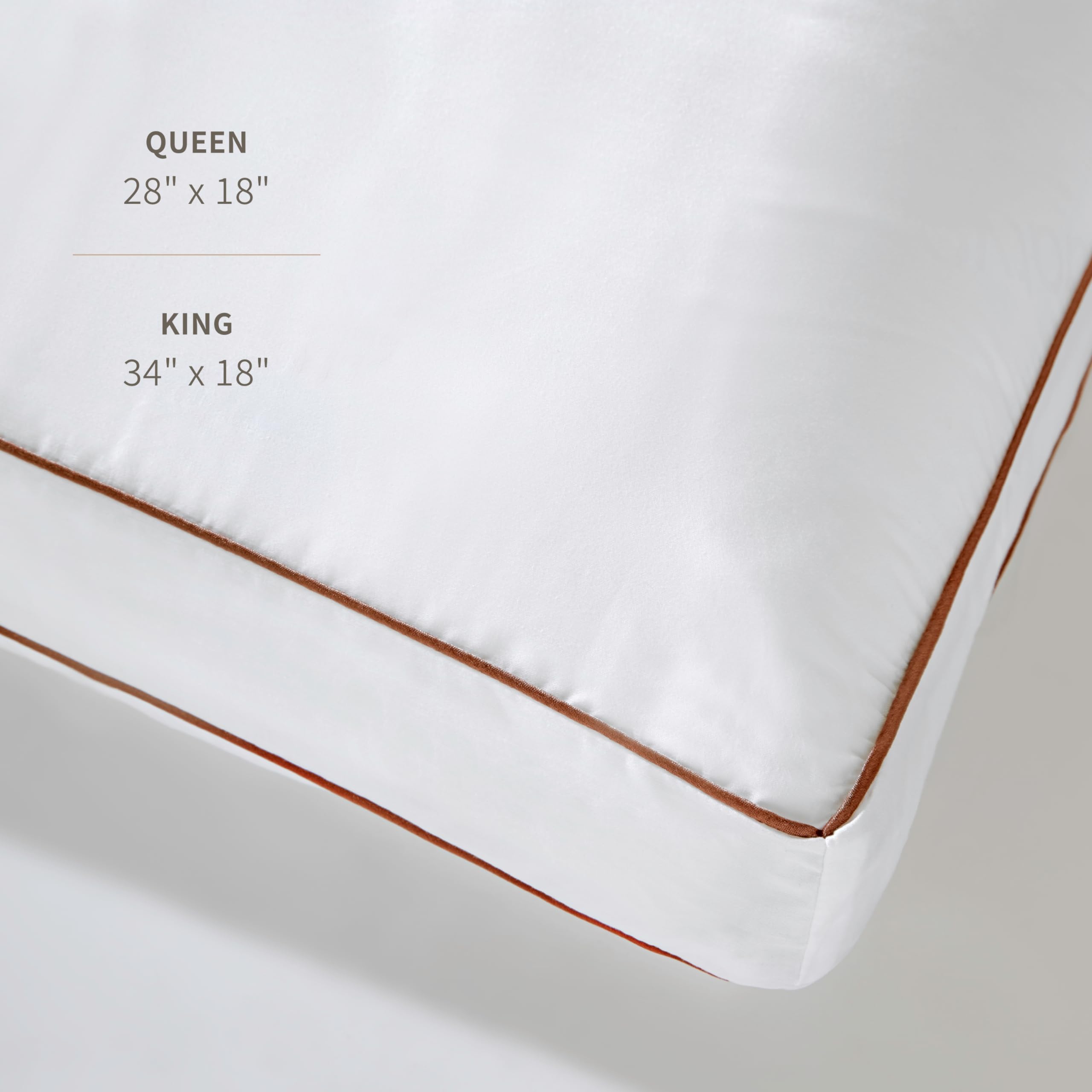 Saatva Latex Pillow - High Loft (6" - 7β) - Hypoallergenic Pillow with Shredded Latex Core - Breathable - Machine Washable Organic Cotton Cover - Queen (28"x16") 1 Pack