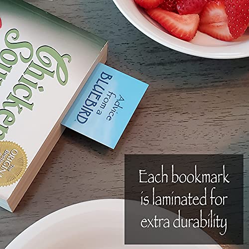 Your True Nature Advice from Nature 3 Bookmark Night Set, Laminated with Glossy Finish, Printed on Recycled Paper - Wolf, Moon, Night Sky (AMBM-Night)