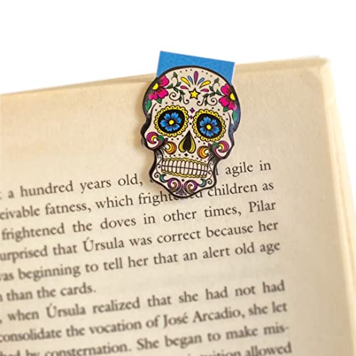 Paper House Productions Cliplets Set of 4 1" Magnetic Die-Cut Page-Top Bookmarks - Sugar Skulls