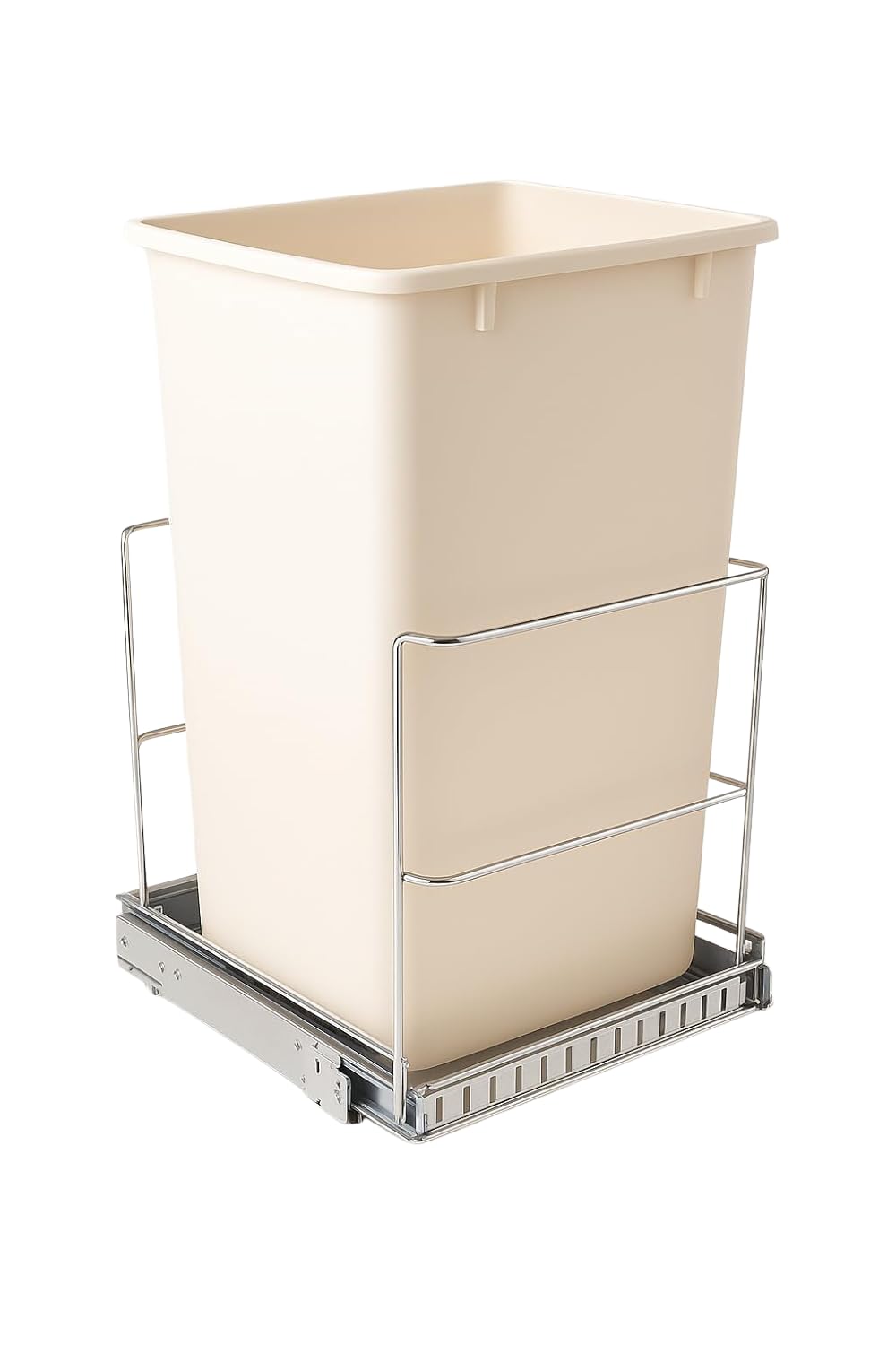 Hold N’ Storage Pull Out Trash Can Under Cabinet,2 Way Pull Out –Heavy Duty Metal, with 5 Year Limited Warranty- Garbage Trash can (Not Included) - Install Length or Widthwise, Chrome Finish