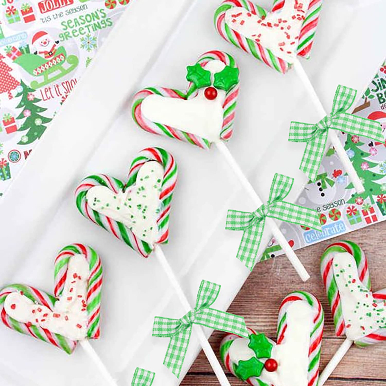 AIMUDI Mini Green Bows for St. Patrick's Day 1.5 Inch Small Gingham Bows Pre-Tied Small Green Plaid Bows Green and White Buffalo Plaid Bows for Crafts Invitation Card Flower Applique - 100 Counts