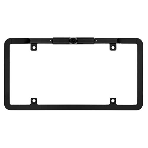 BOYO VISION VTL375TJ - Ultra Slim Full-Frame License Plate Backup Camera with Active Parking Lines (Black)