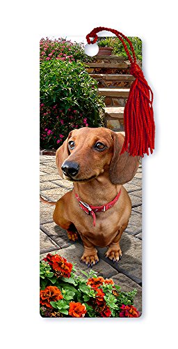 Dimension 9 3D Lenticular Bookmark with Tassel, Dachshund, Pet Breed Series (LBM049)