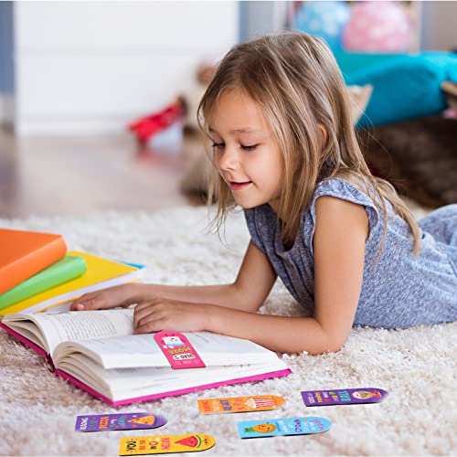30 Pieces Assorted Scented Magnetic Bookmarks Scratch and Sniff Fruit Food Theme Bookmarks Encouraging Sayings Bookmarks Cute Bookmarks for Kids, Students, Teens, 10 Styles (Classic)