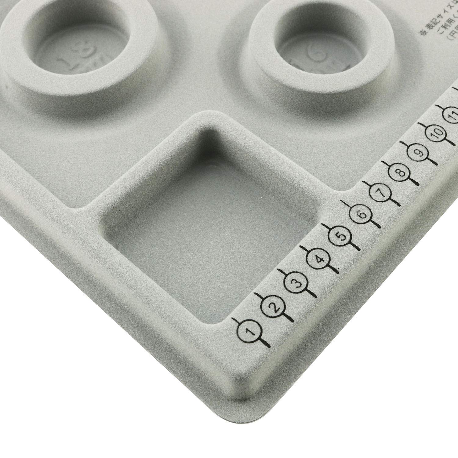 Tegg Bracelet Board 4 Grids Flocked Bead Beading Jewelry Organizer Tray for Bracelet Jewelry Making Design DIY Craft Panel