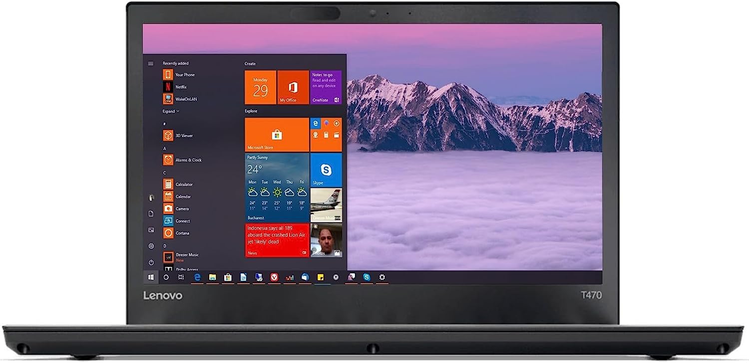 Lenovo ThinkPad T470 14.0 Inch Business Laptop, Intel Core i5-6300U up to 3.0 GHz, 16G DDR4, 1T SSD, HDMI, Thunderbolt 3, USB 3.0, Windows 10 Pro 64 Bit-Supports English/Spanish/French (Renewed)