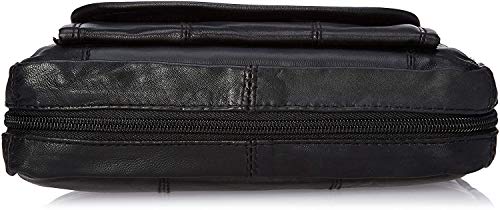 Genuine Leather Large Book Covers Bible Covers with Handle (Black)