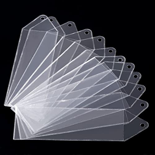 Plastic Bookmark Sleeves Photo Booth Sleeves 2-1/4 x 6-1/4 Inches for Wedding 2 x 6 Inches Vinyl Photo Strips for Valentine's Day Gift (60)