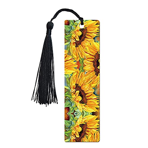 FIVE ELEPHANT Sun Flowers Floral Featuring Funny Inspirational Bookmark, Reader Gifts, Reading Gifts, Gift for Book Lover Writers Friend