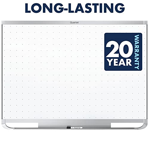 Quartet Magnetic Whiteboard, White Board, Dry Erase Board, 8' x 4', Silver Aluminum Frame, Prestige 2 Total Erase (TEM548A)